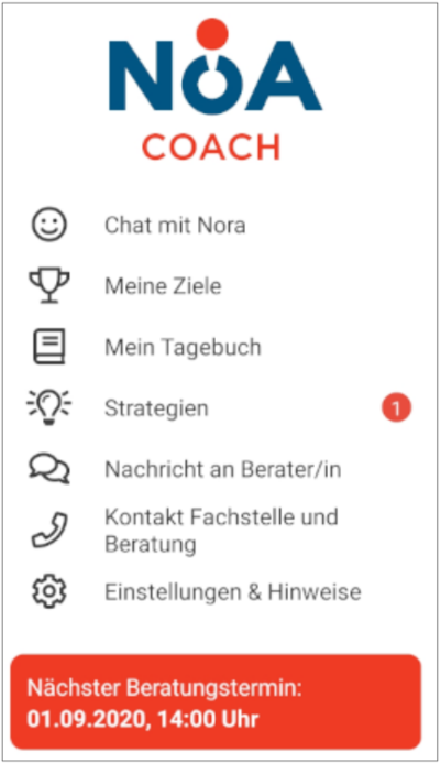 App für digitale Selbsthilfe - NoA-Coach (No Addiction-Coach)